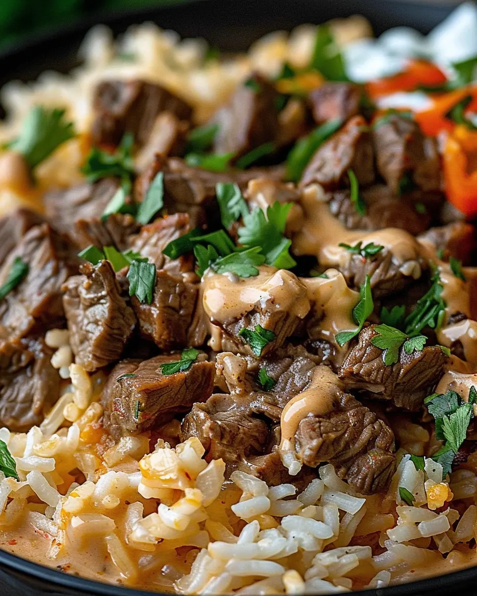 Steak Queso Rice