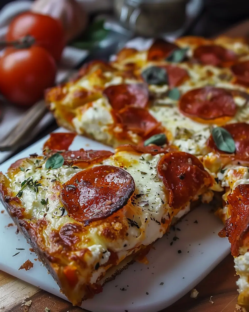 pizza style cottage cheese bake